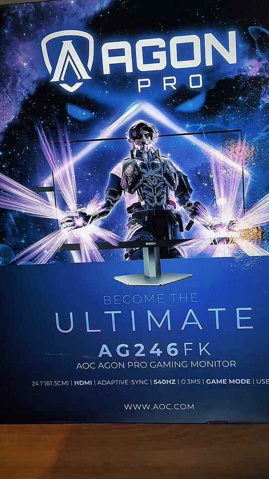 Το νέο AOC AG246FK έφτασε και ναι ειναι 540hz 🔥🔥. (Video) | Skroutz.gr